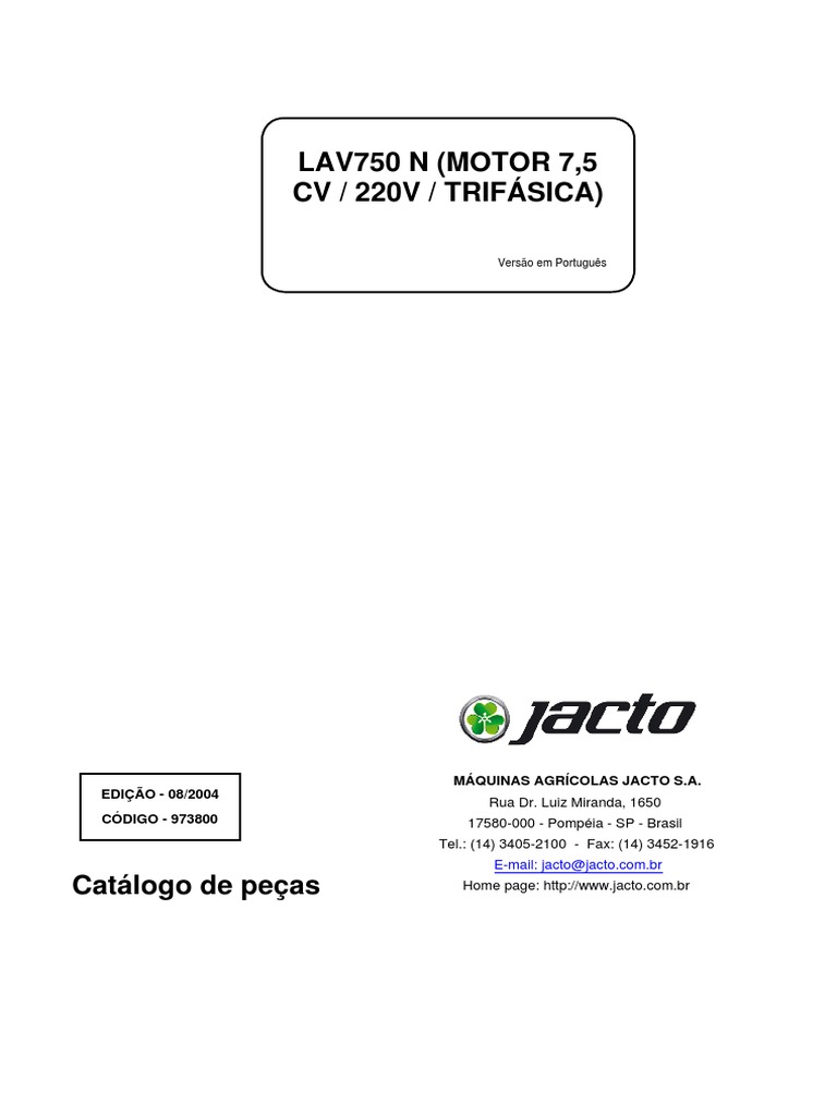 MANUAL PEÇAS J750 | PDF | Pistão | Motores