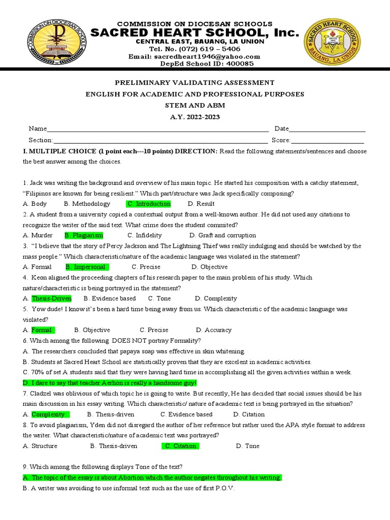 Exam Eapp | PDF | Essays