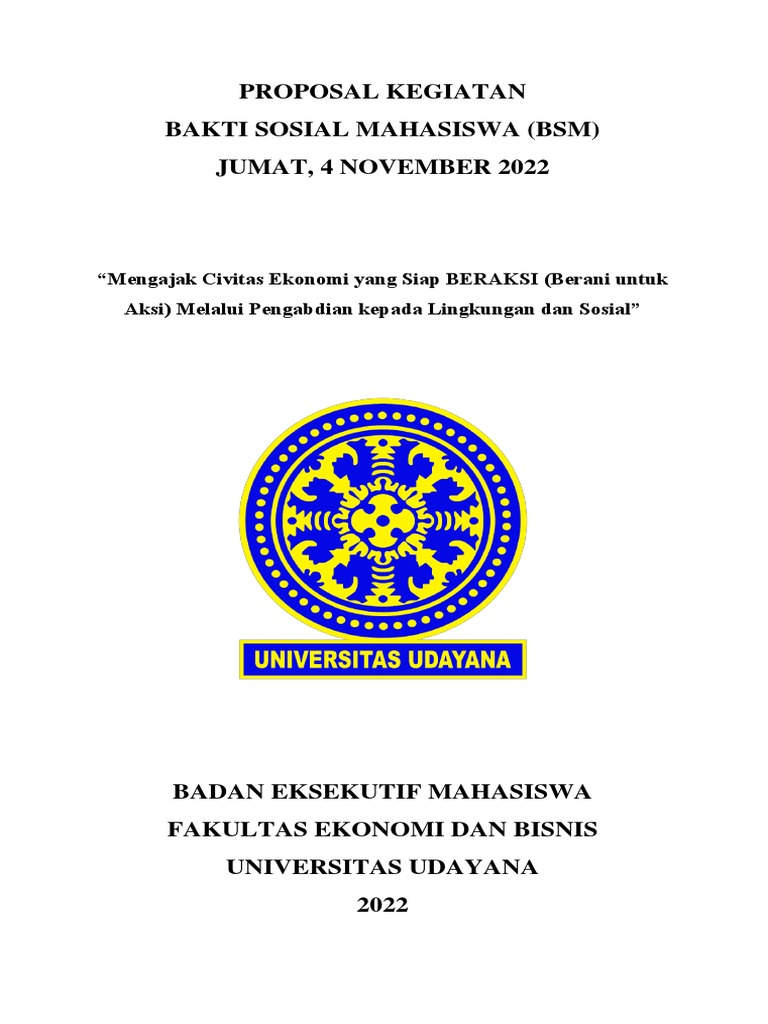 Proposal BSM 2022 (Revisi) | PDF | Seni