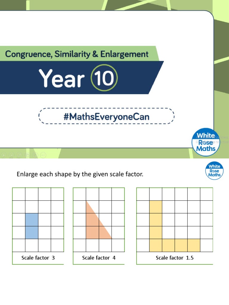 Year 10 Autumn 1 Congruence Similarity and Enlargement Exemplar ...