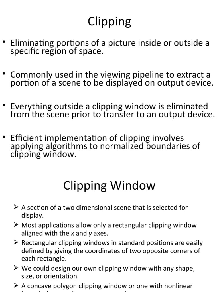 Introduction To Clipping Pdf Computer Graphics Applied Mathematics 6456