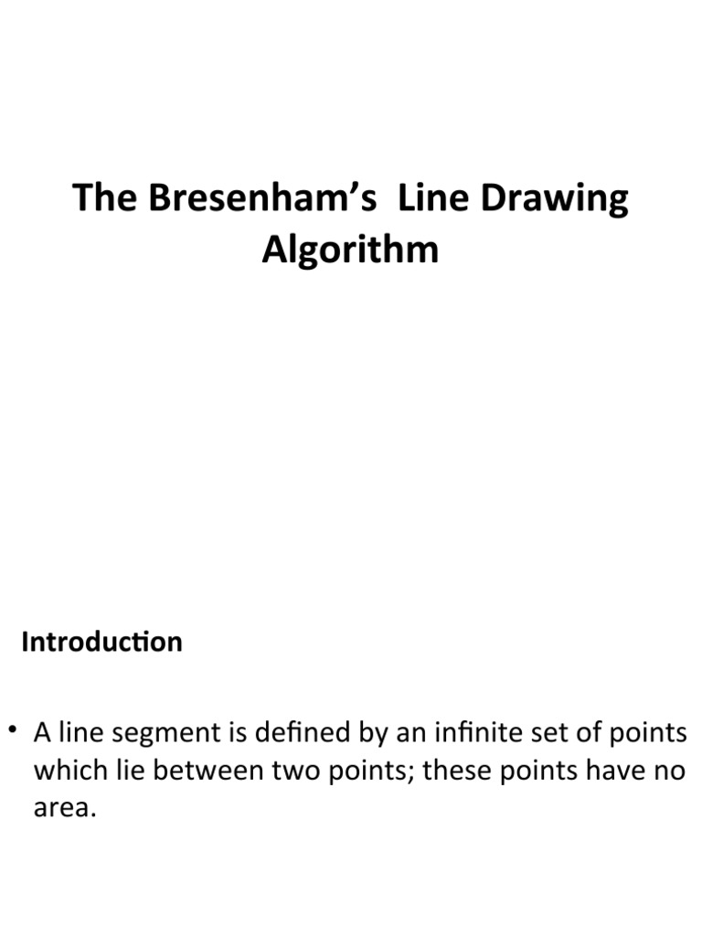 Bresenhams Line Drawing Algorithm | PDF | Cartesian Coordinate System ...