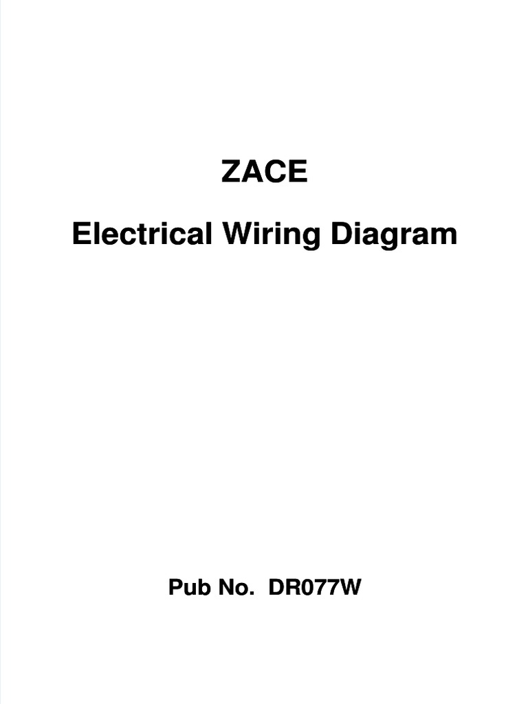 PDF Zace Electrical Wiring Diagram Pub No dr077w - Compress | PDF