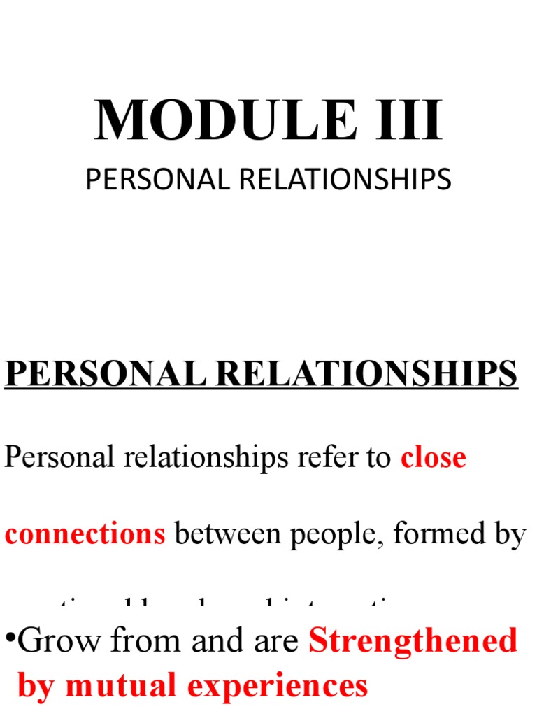 Module 9 Perdev | PDF | Friendship | Intimate Relationships