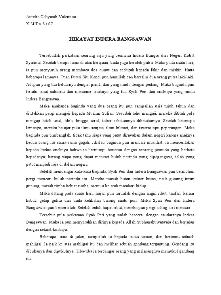 Hikayat Indera Bangsawan Reli | PDF | Sejarah | Agama & Spiritualitas