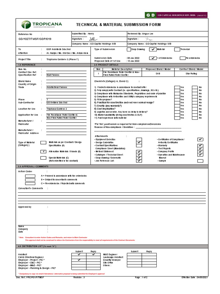 TMSF GDP 019 | PDF | Specification (Technical Standard) | Screw