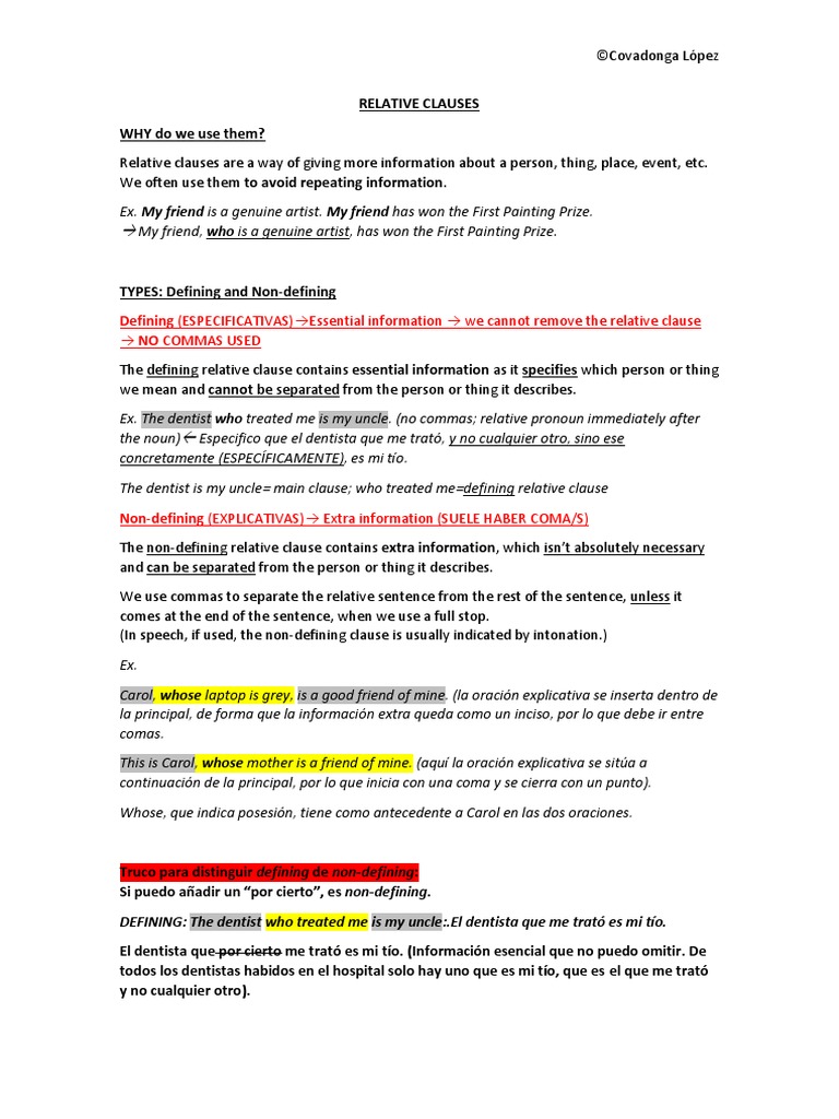 Relative Clauses | PDF | Semantic Units | Linguistics