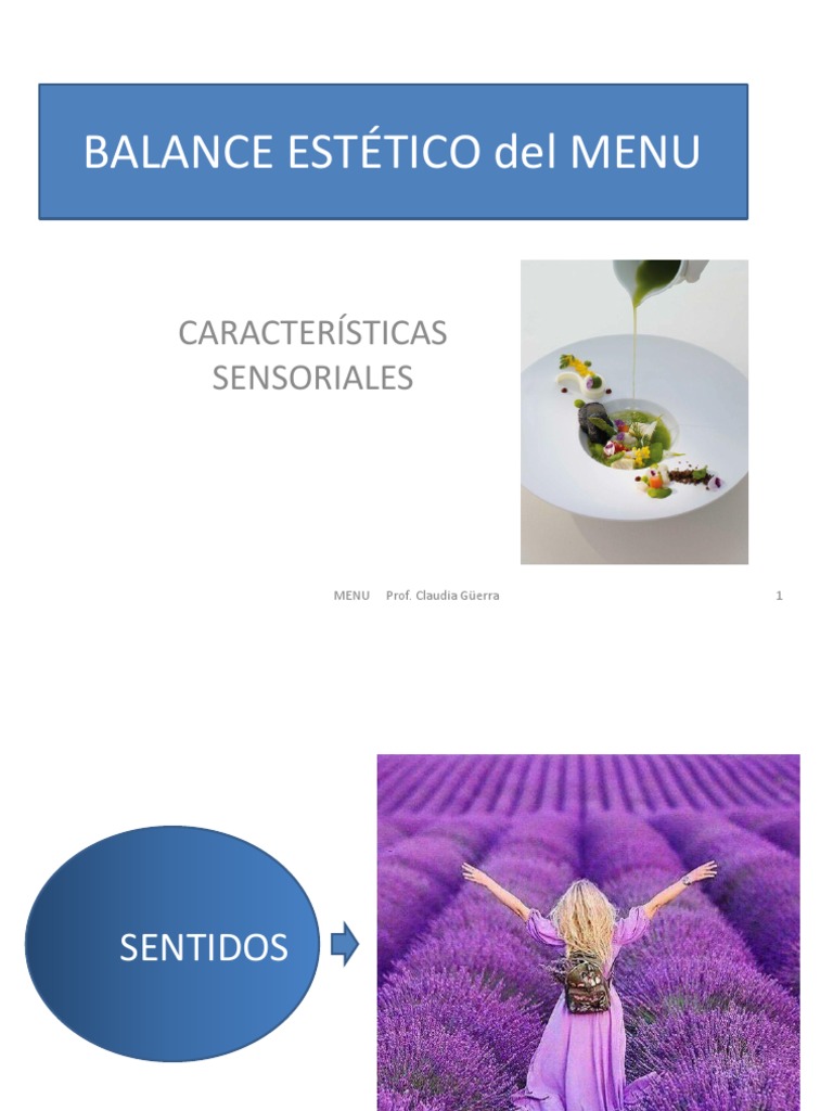 BALANCE ESTÉTICO Del MENU | PDF | Gusto