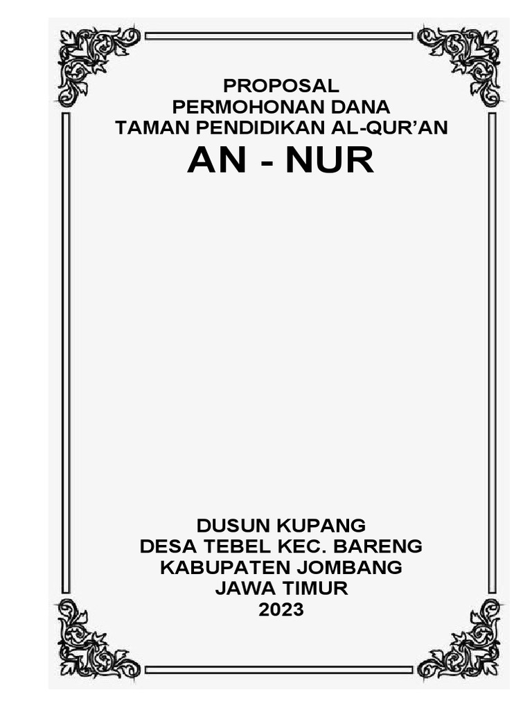 Proposal Annur | PDF