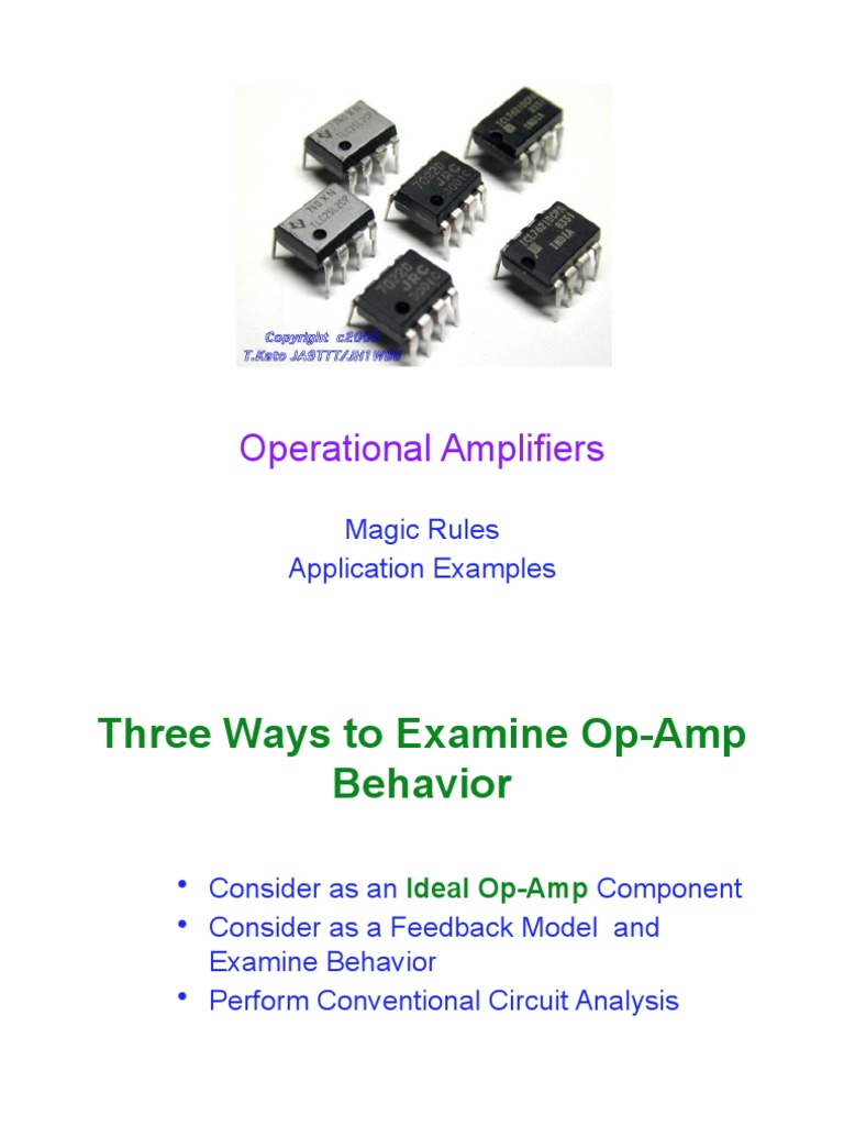 Operational Amplifiers An Introduction To Op Amp Fundamentals And