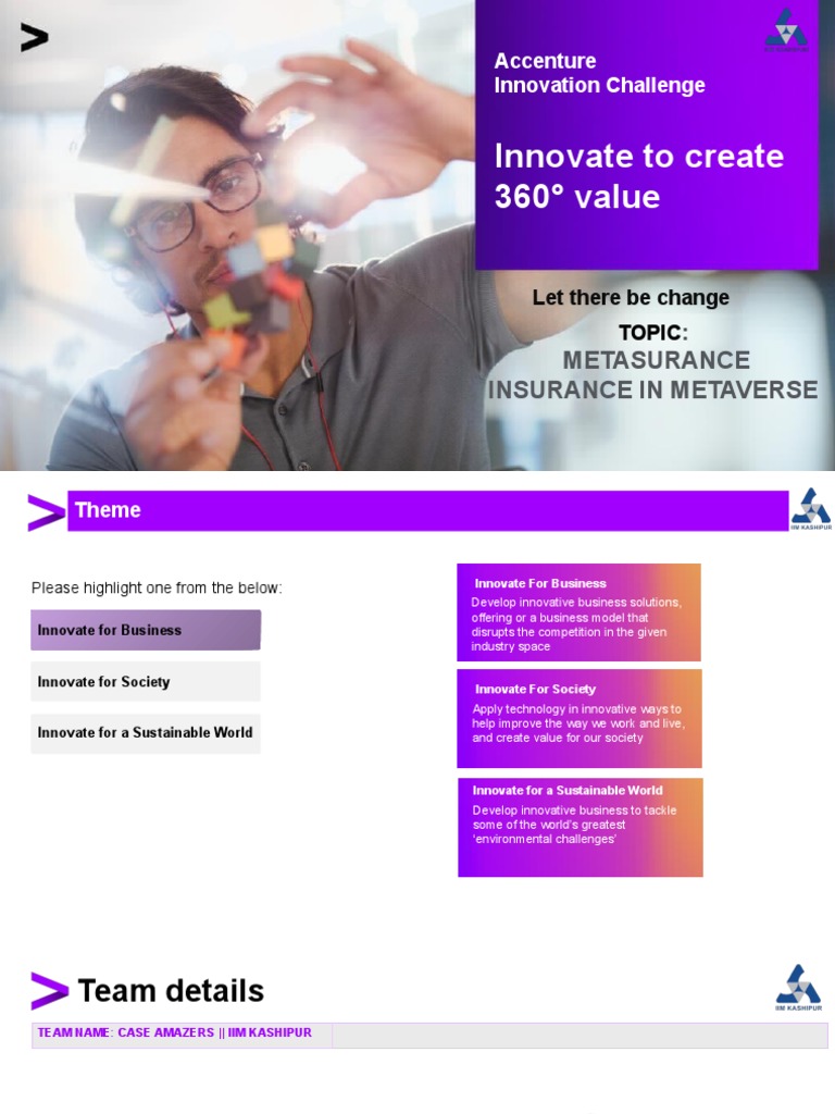 Accenture Innovation | PDF | Insurance | Risk
