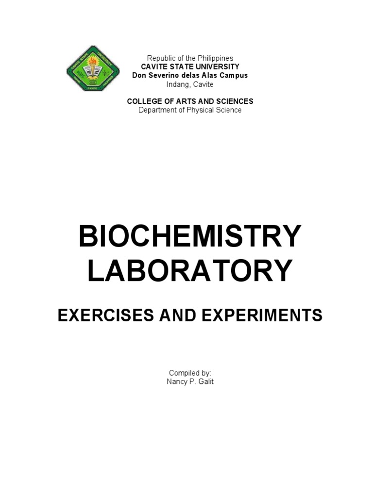 Biochemistry Lab Exercises and Safety Guide | PDF | Buffer Solution ...