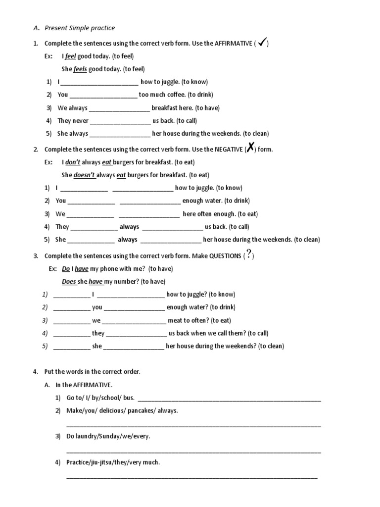 Full Present Simple Worksheet Worksheet Templates Layouts - 142416 ...
