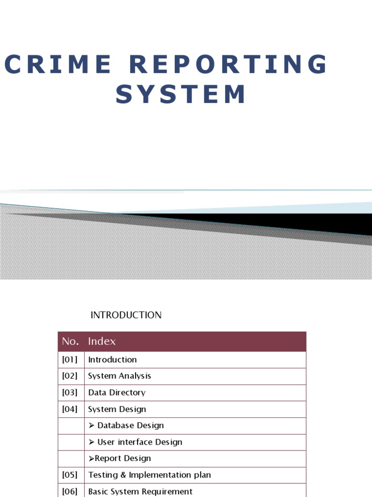 Crime Reporting System Pdf Php World Wide Web