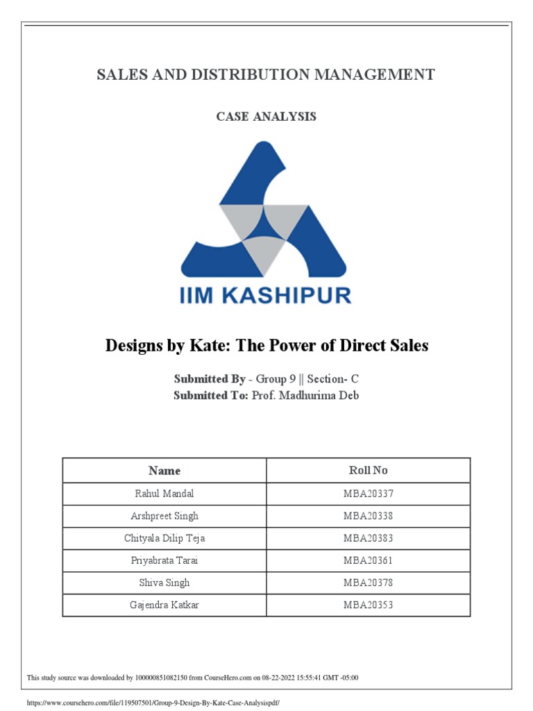Direct Sales Management Case Study | PDF | Incentive | Employee Retention