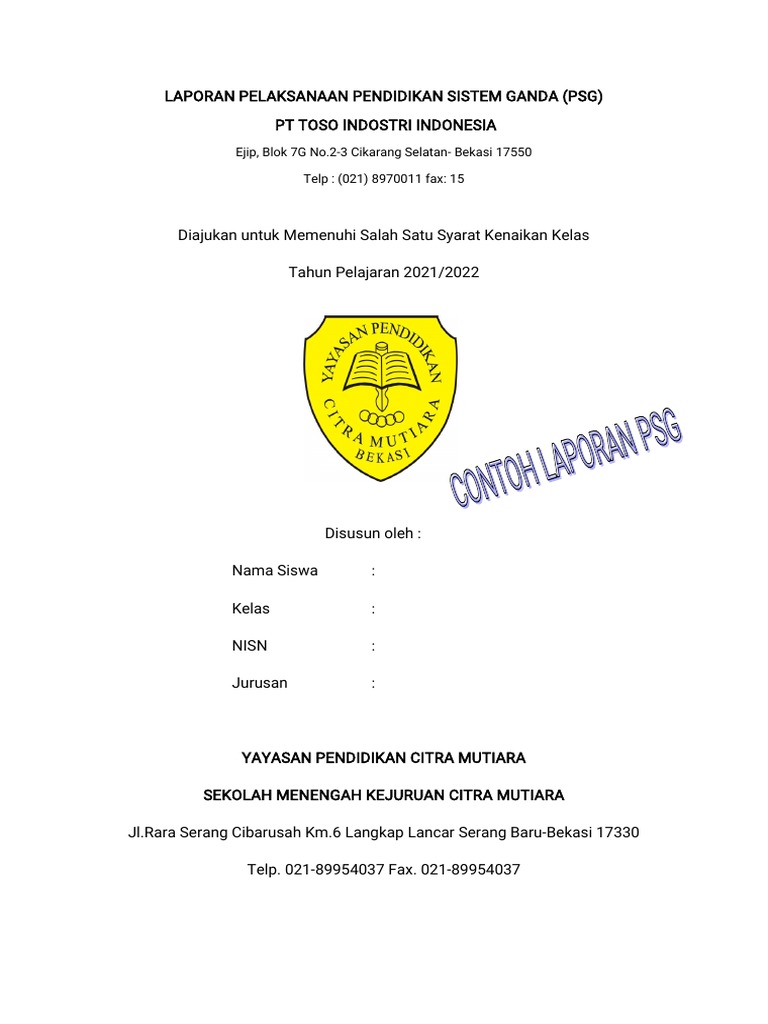 Contoh Laporan PSG PDF | PDF
