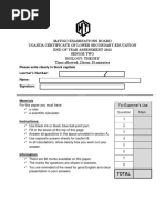 S.4 Biology 1 Kamssa Mocks 2025 Compressed | PDF