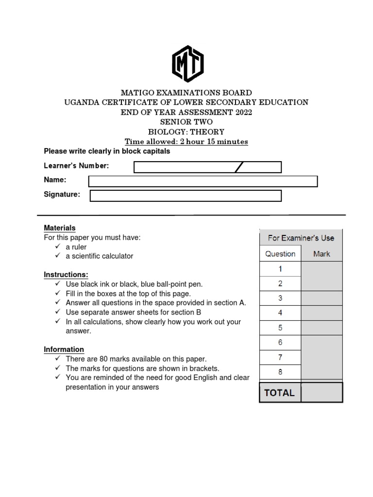 Matigo s2 Bio 2022 | PDF | Malnutrition | Foods