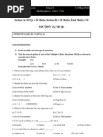 MCQ On Sets | PDF | Set (Mathematics) | Integer