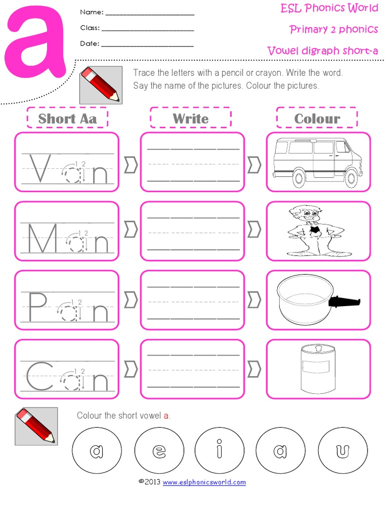 Short A Worksheet | PDF