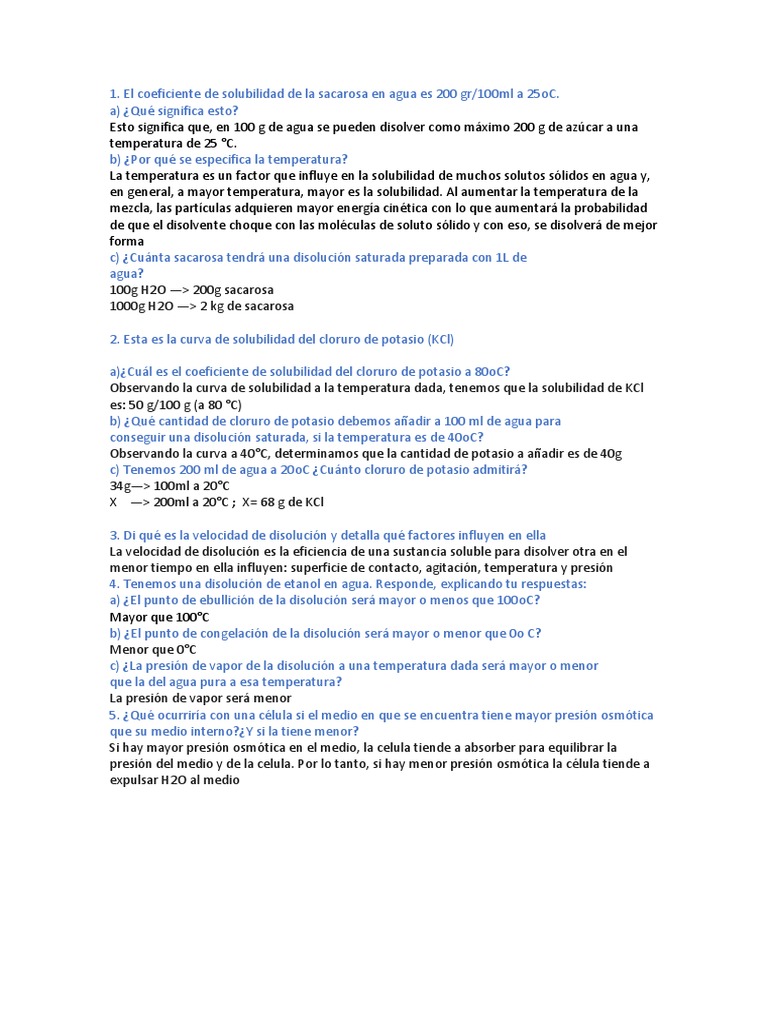 Ejercicios Lab | PDF | Solubilidad | Concentración