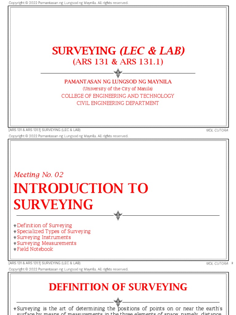 Introduction To Surveying | PDF | Surveying | Geographic Information System