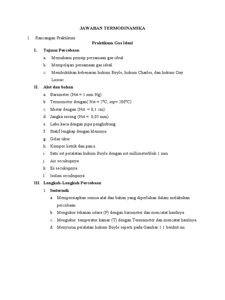 Jawaban Termodinamika | PDF | Sains & Matematika