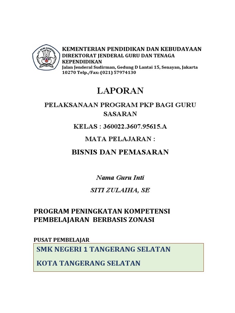 Sistematika Laporan Pelaksanaan Bagi Guru Inti | PDF | Karier & Perkembangan | Bisnis