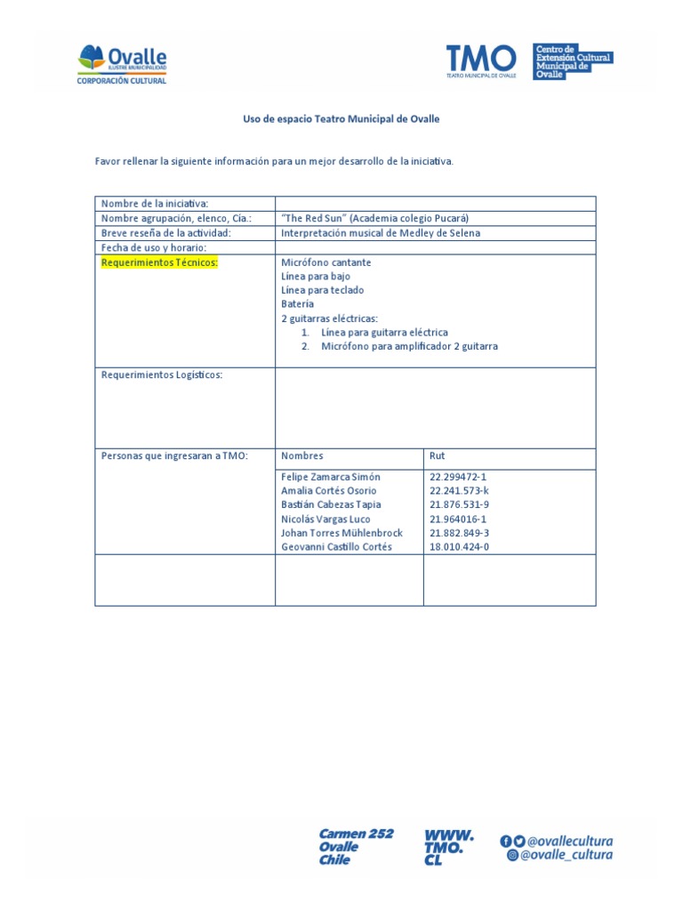 Uso Espacio TMO | PDF