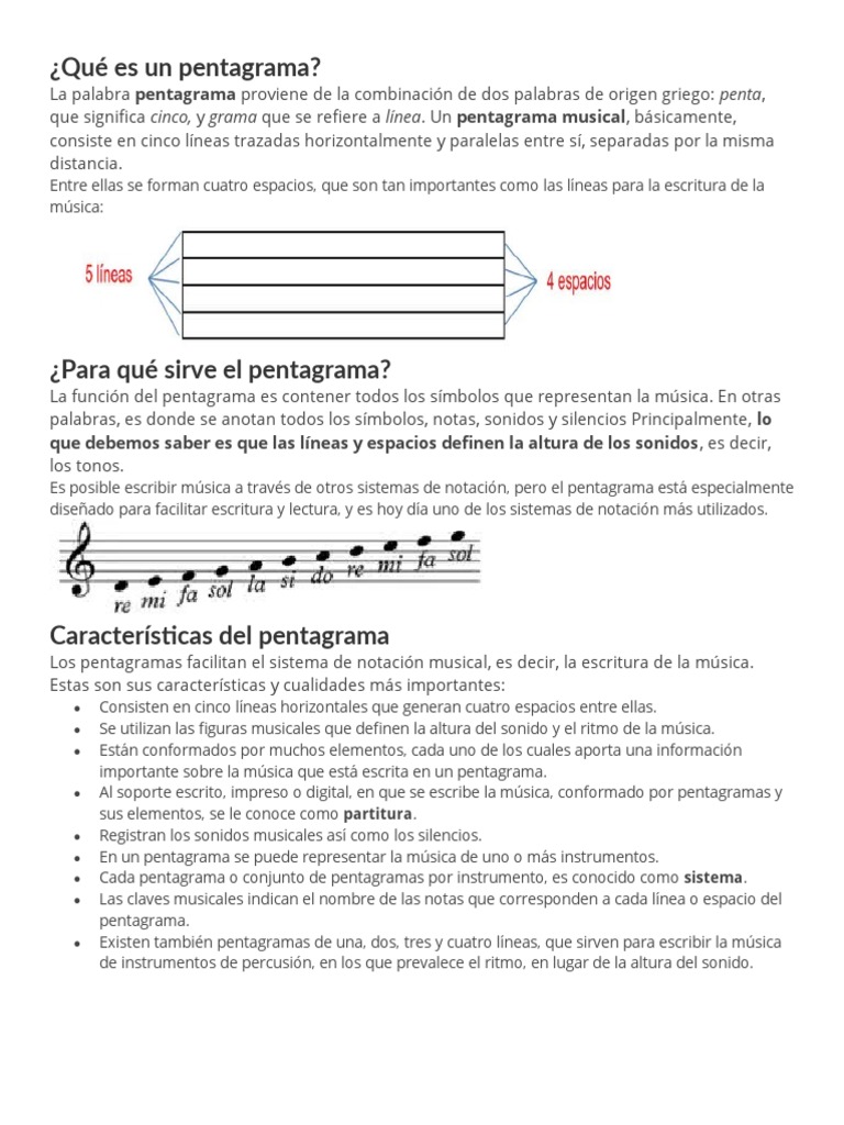 Qué Es Un Pentagrama | PDF