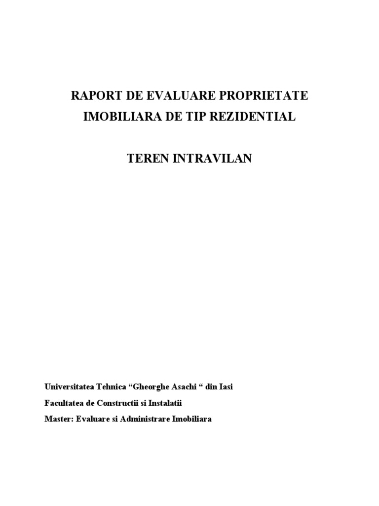 Raport de Evaluare Proprietate | PDF