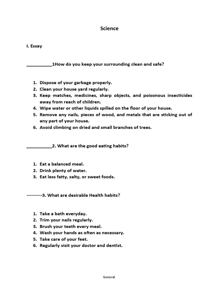 Science Review Test | PDF | Language Arts & Discipline | Wellness