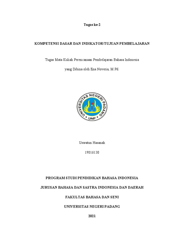 Kompetensi Dasar Dan Indikator/tujuan Pembelajaran | PDF | Karier ...