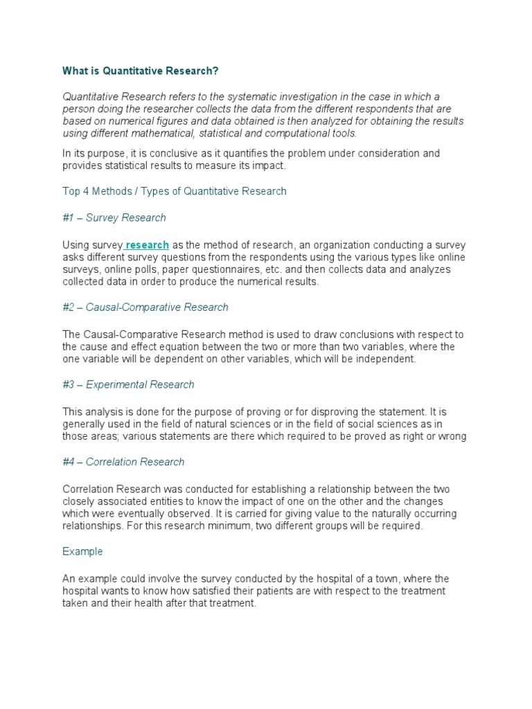 What Is Quantitative Research | PDF | Statistics | Qualitative Research