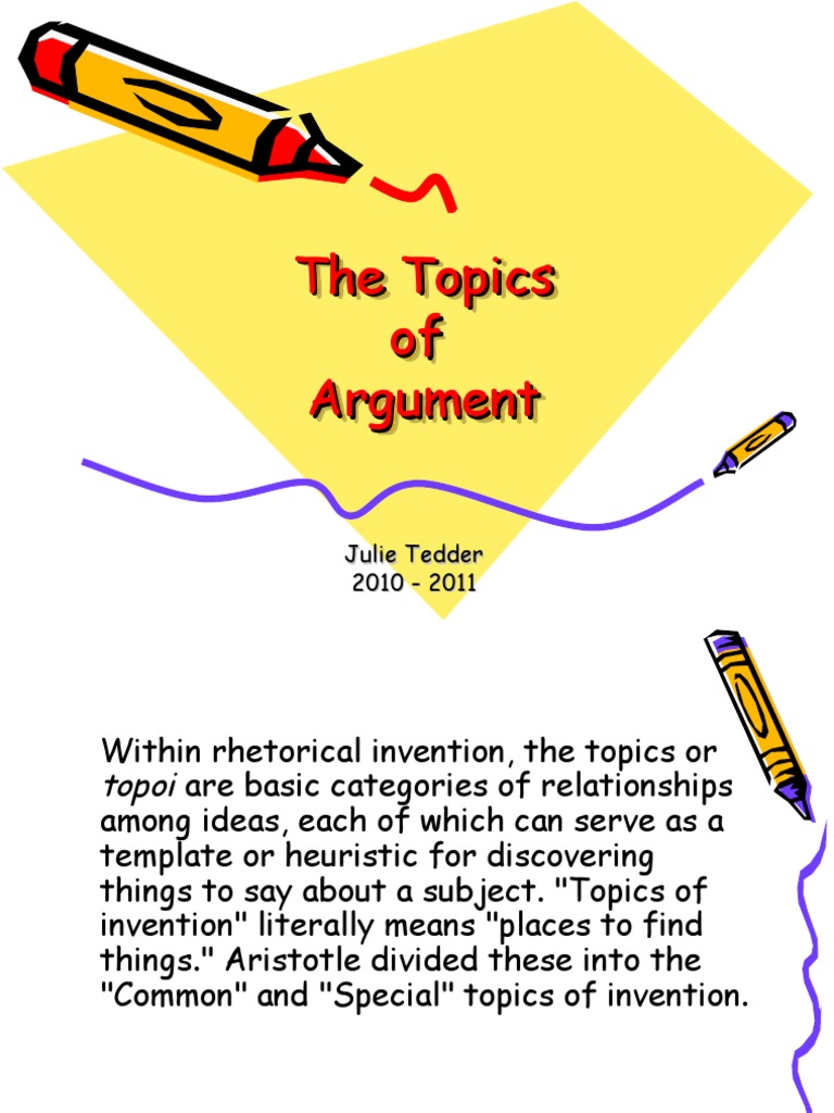 The Topics Of Argument PDF Ethical Principles