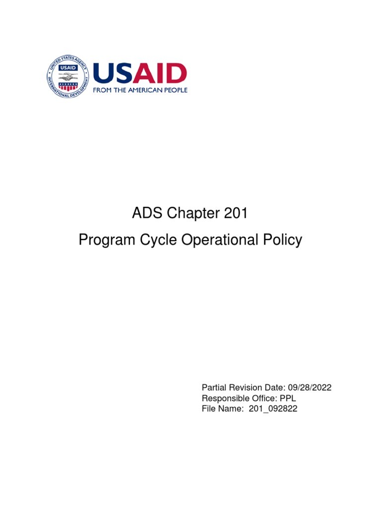 Program Cycle Operational Policy | PDF | United States Agency For ...
