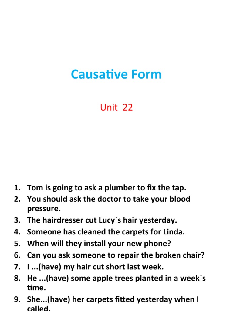 Causative Form | PDF