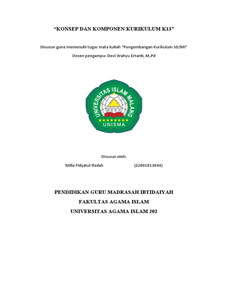 Konsep Dan Komponen Kurikulum K13 | PDF