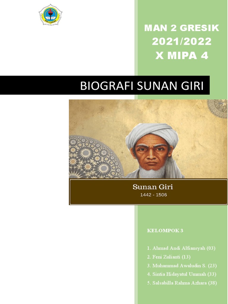 Biografi Sunan Giri: Penyebar Islam di Jawa | PDF | Ilmu Sosial | Perjalanan