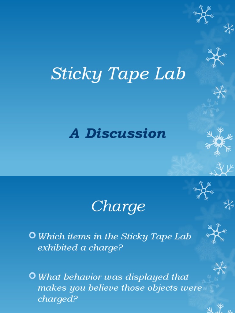 Sticky Tape Lab Discussion 2 | PDF | Electric Charge | Atoms