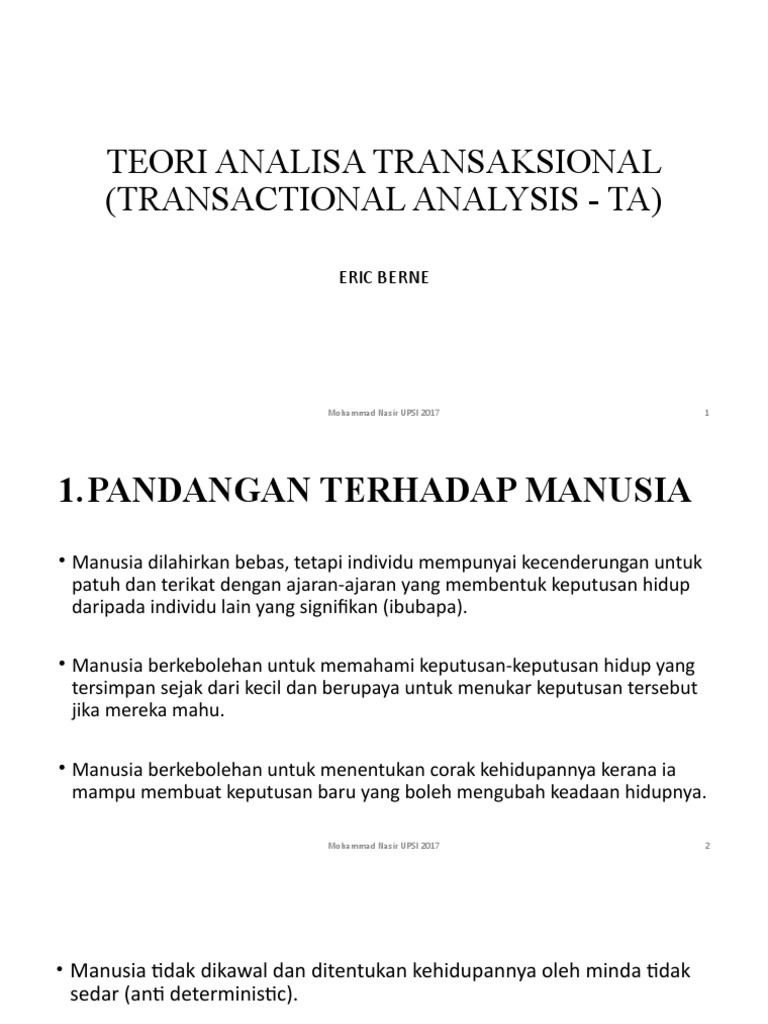 Teori Analisa Transaksional Ta | PDF