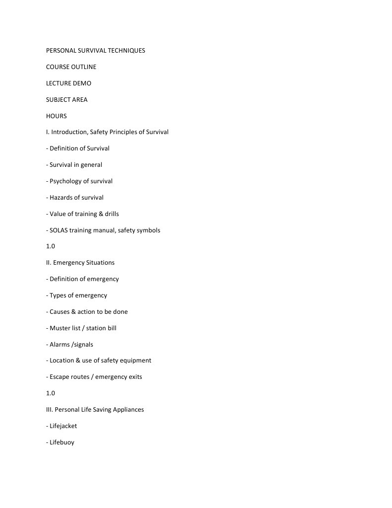 Personal Survival Techniques | PDF | Transport | Nature