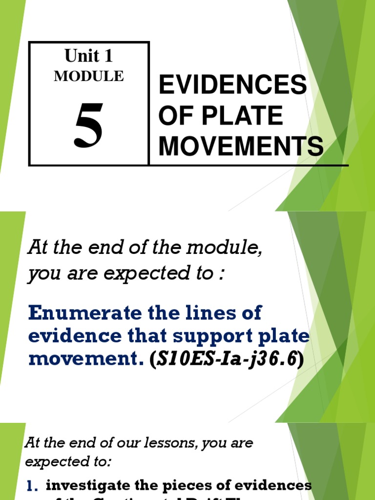 2223 Q1 Ppt8 Evidences of Plate Movement | Download Free PDF | Plate ...
