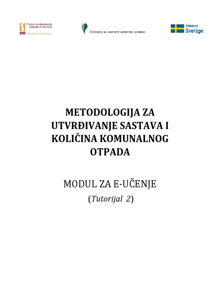 Količine I Sastav Otpada | PDF