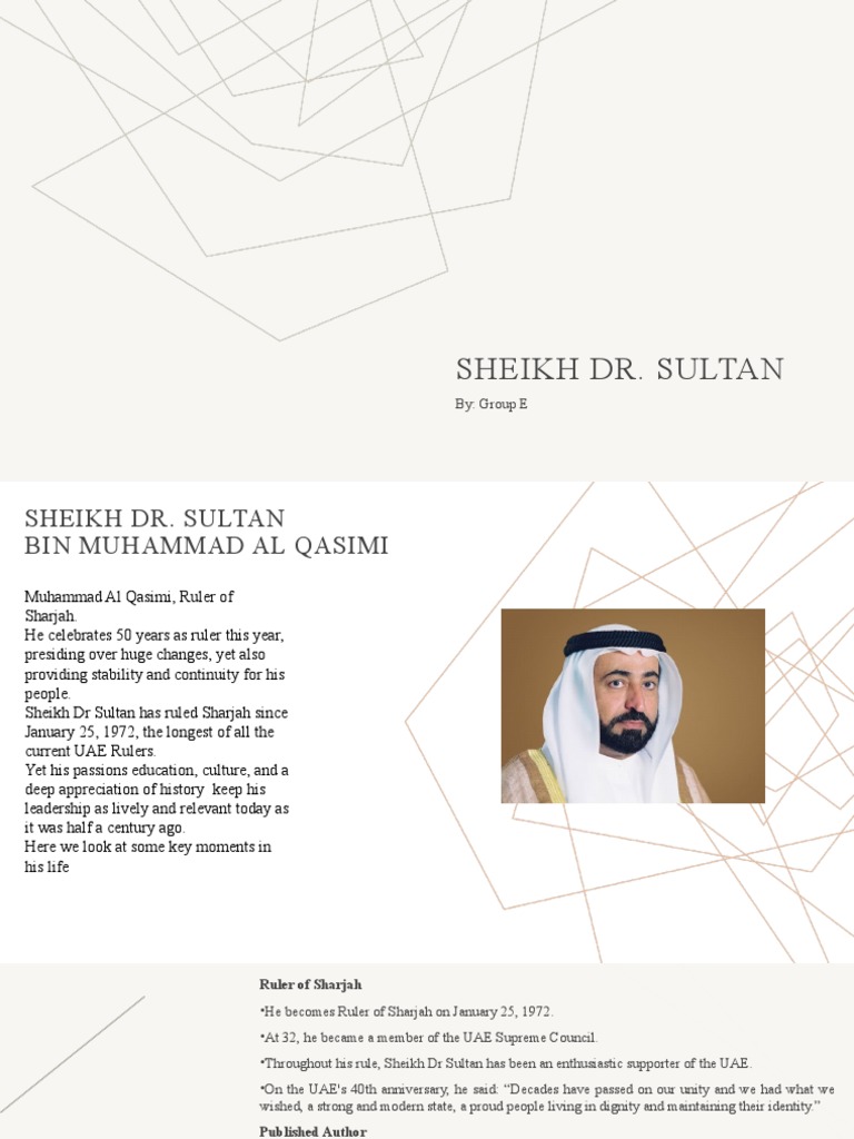 Sheikh Dr. Sultan Bin Muhammad Al Qasimi | PDF