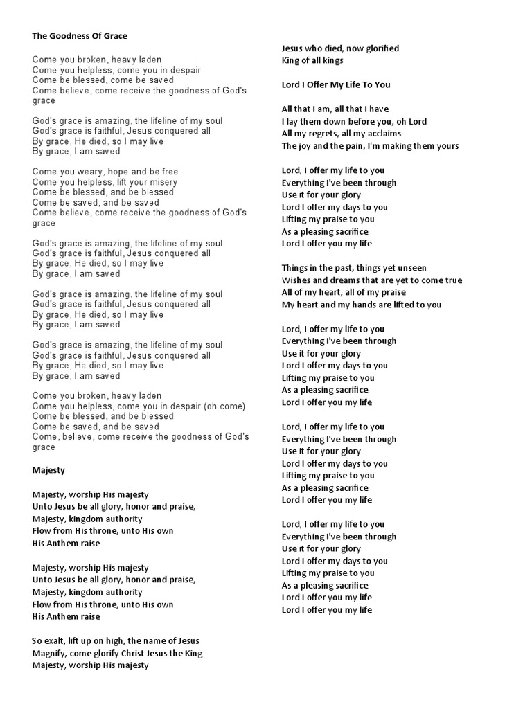 The Goodness of Grace | PDF | Glory (Religion) | God In Christianity