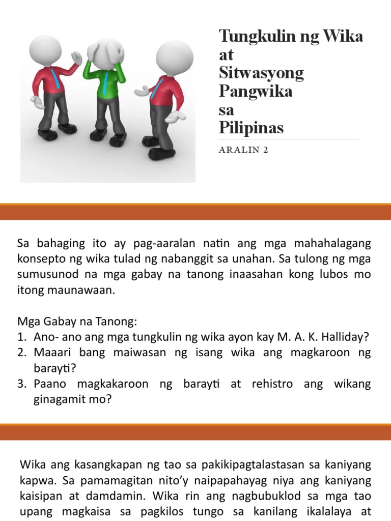 Lesson 2 Tungkulin NG Wika | PDF