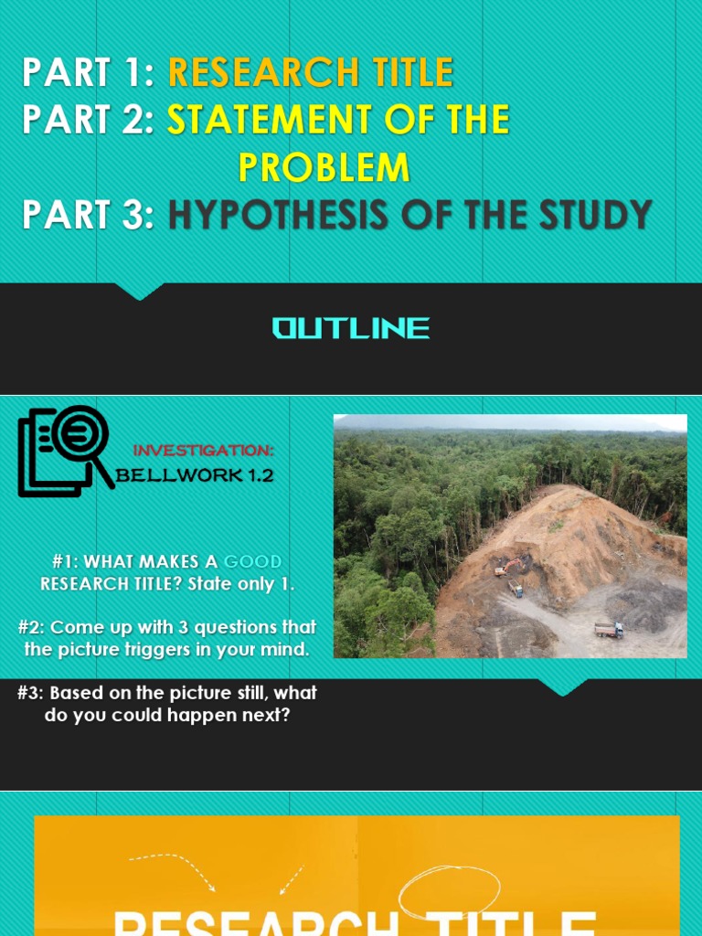 Research Title, Sop Hypotheses | PDF | Hypothesis | Science