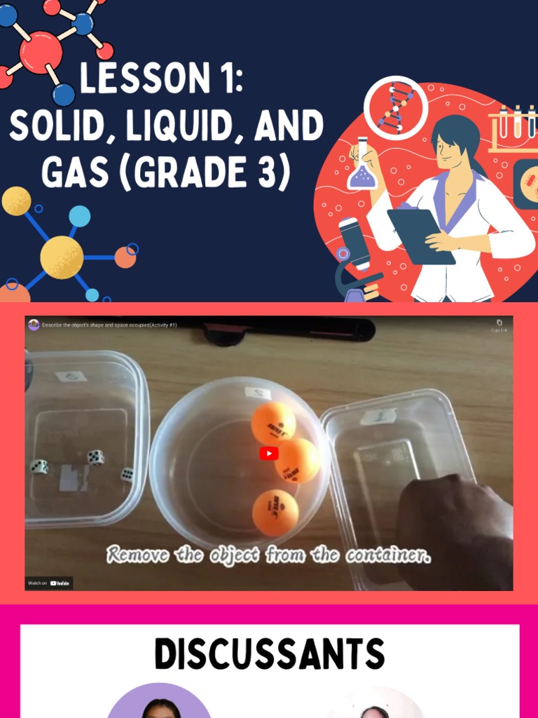 Lesson 1 - Solid, Liquid, and Gas (Grade 3) | PDF | Liquids | Gases