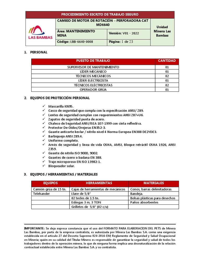 Lbb-6640-0008 Cambio de Motor de Rotacion Cat Md6640 | PDF | Minería ...